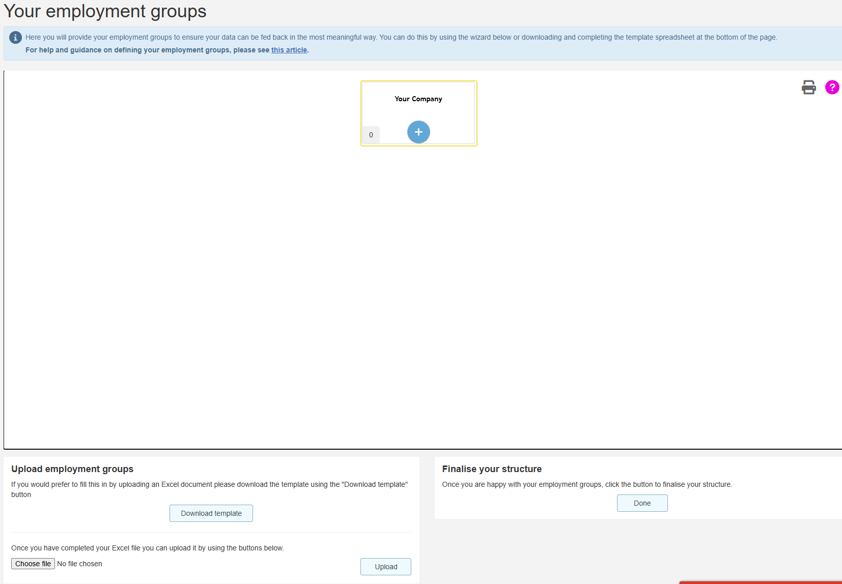 Setting up your employment groups
