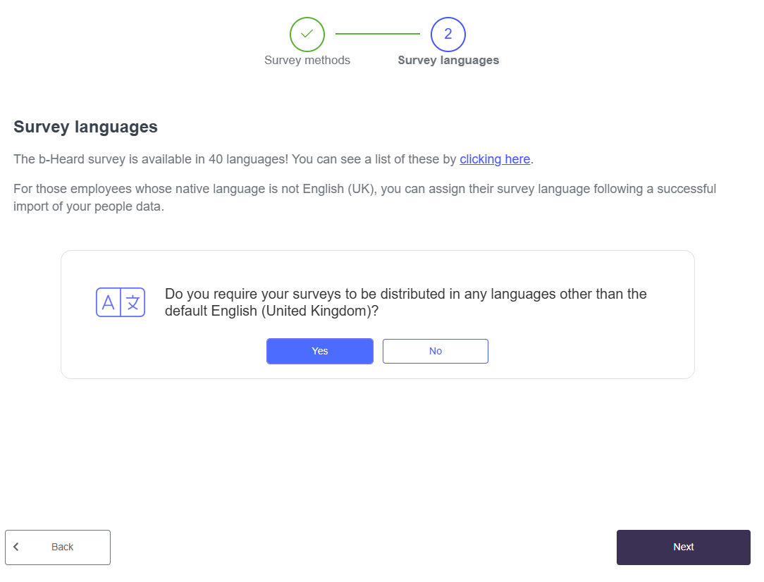How can I send surveys in different languages?